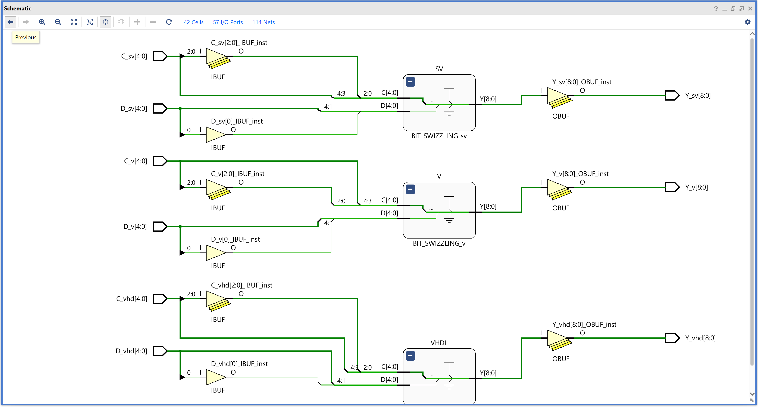 RTL schematics Synthesis schematics Implementation schematics ...